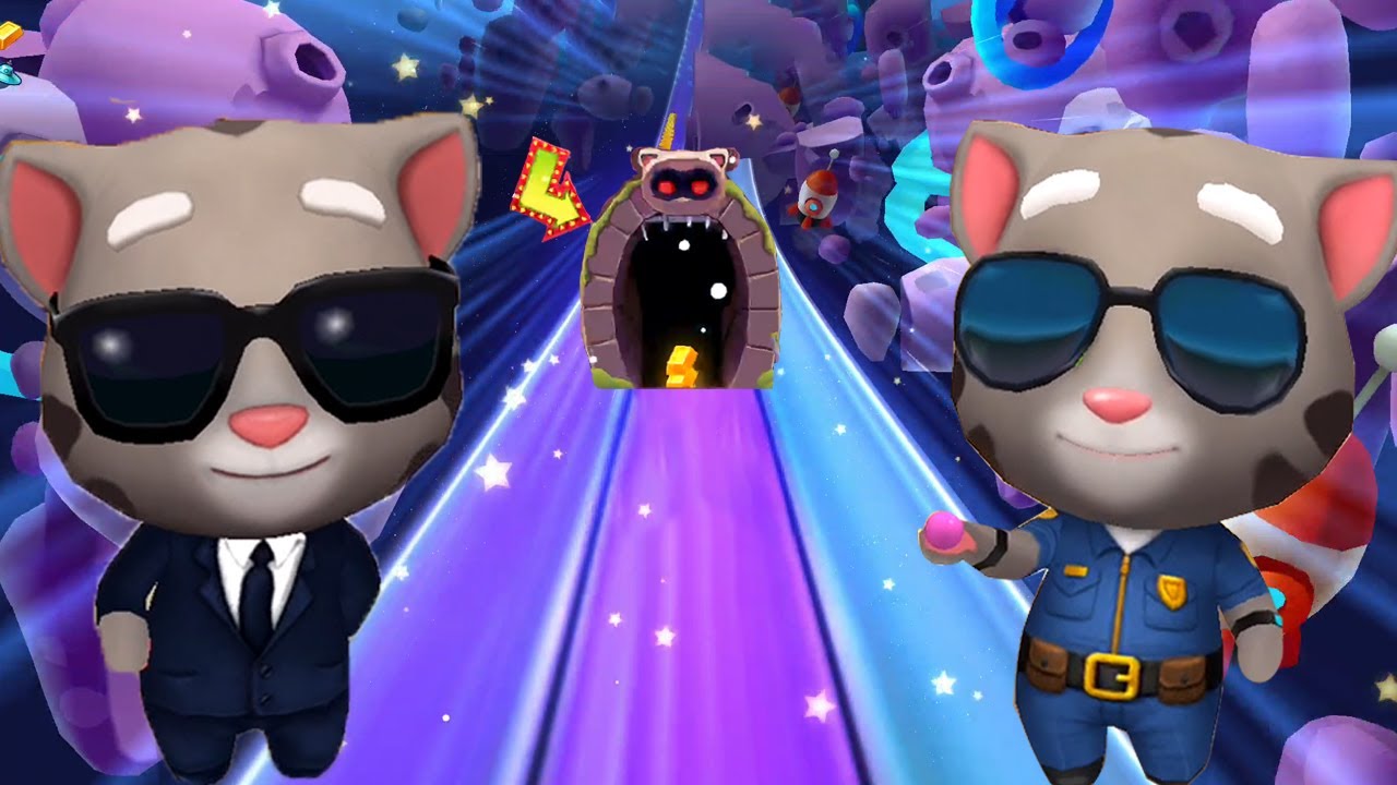 TALKING TOM GOLD RUN 2020 - NEW SPACE SIDE WORLD OFFICER TOM VS AGENT ...