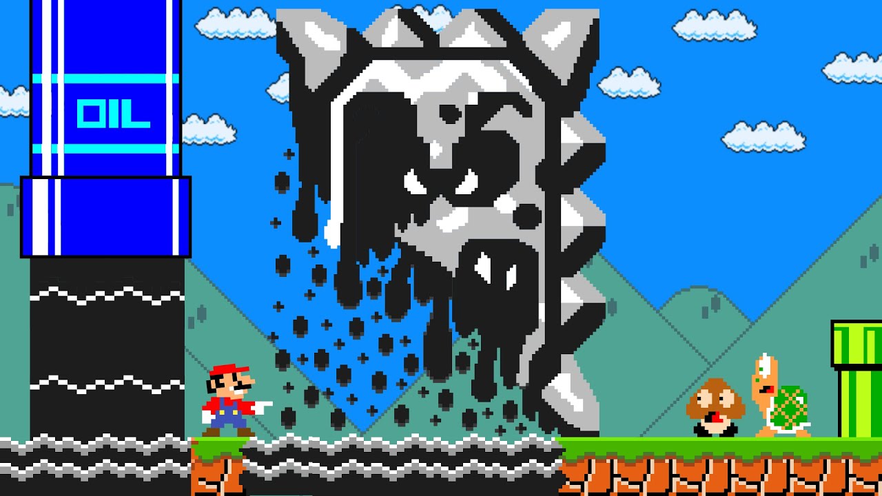 Super Mario Bros., but Everything Mario Touches Becomes Oils? - YouTube
