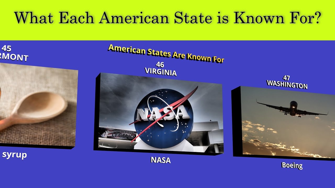 What Each American State is Known For - YouTube
