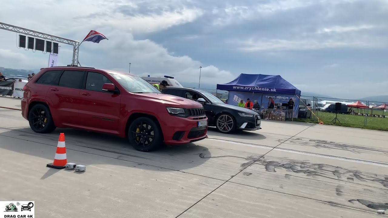 Jeep Trackhawk vs Audi RS6 drag race 1/4 mile 🚦🚗 - 4K - YouTube