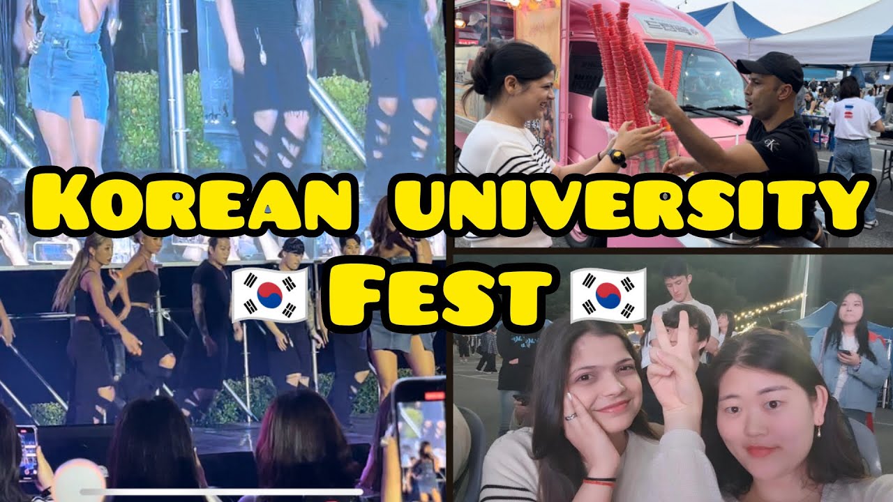 My Korean university fest | fest in korean university - YouTube