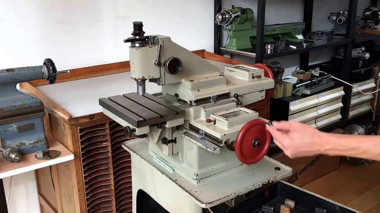 Hauser M1 watchmakers jig borer on nielsmachines.com - YouTube