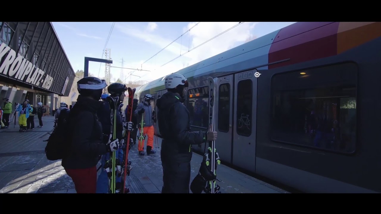 By train to ski in Dobbiaco_Toblach - YouTube