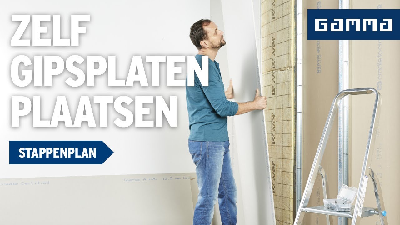 Gipsplaten plaatsen | Klustips | GAMMA België - YouTube