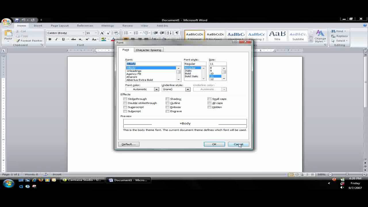 Class Microsoft Word 2007 Lab 1 Word Interface - YouTube