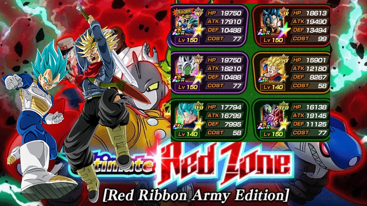 Dbz Dokkan battle | Red Zone Event | Stage 1 | RR Army | Future Saga ...