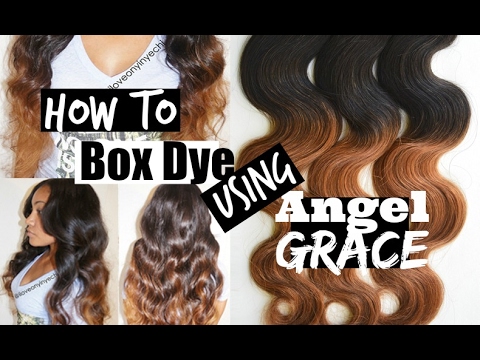 How To Box Dye Hair Auburn Brown w/ Angel Grace Hair | Tutorial - YouTube