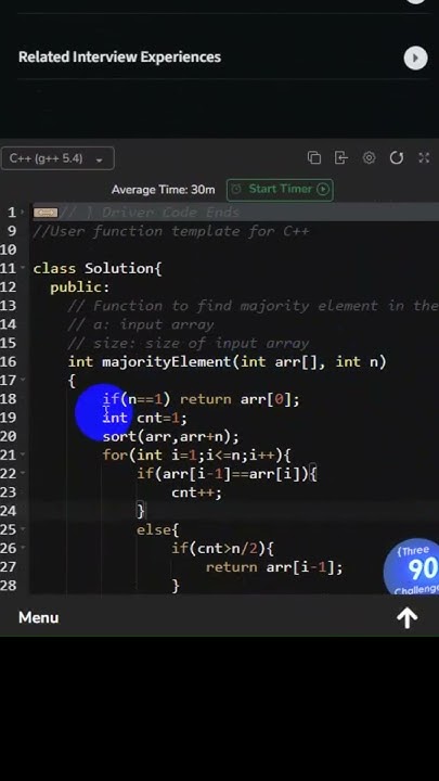majority element in an array #programming #coding #cpp #shorts - YouTube