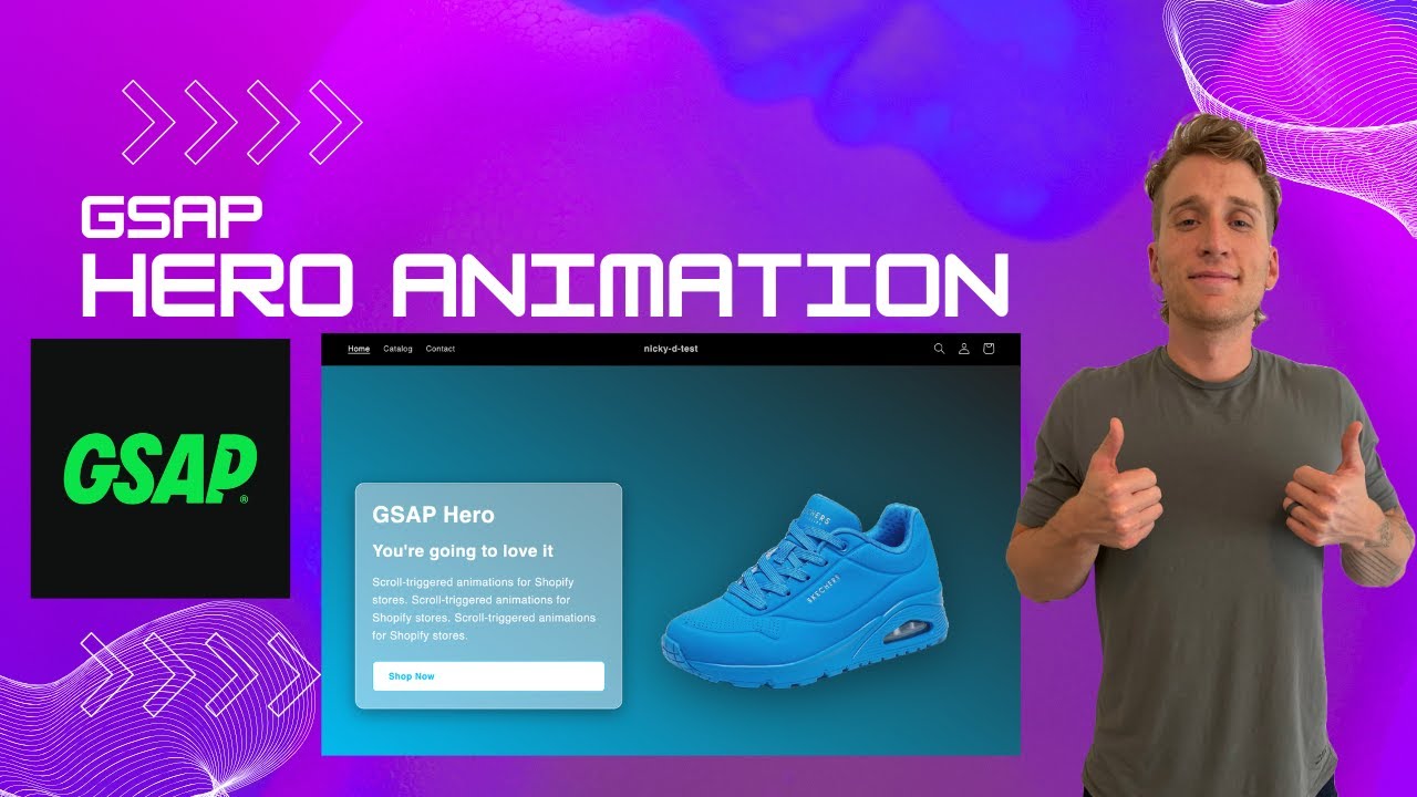 GSAP Animated Hero Section (Shopify) - YouTube