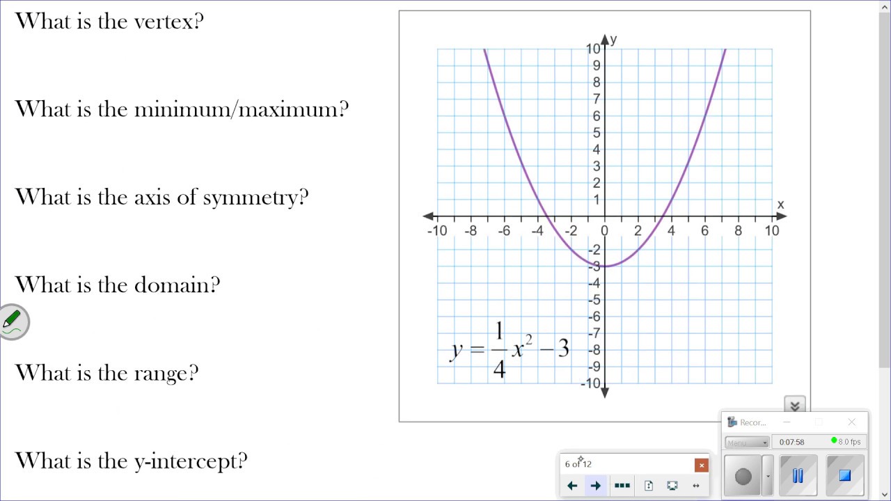 Quadratic Graphs - YouTube