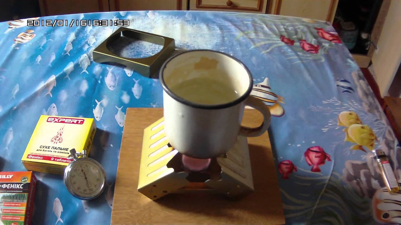 Сравнение сухого горючего на примере печки Hexi cooker - YouTube