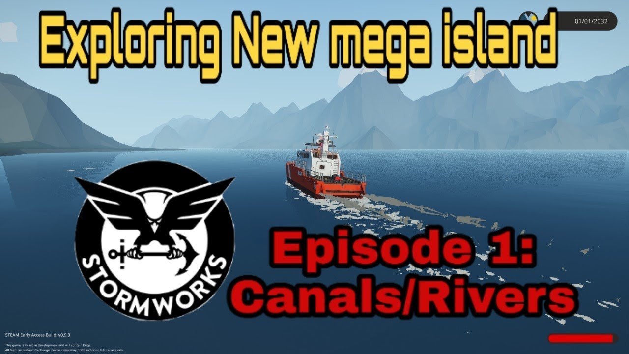 NEW MEGA ISLAND IN STORMWORKS!!! Checking it out by boat! - YouTube