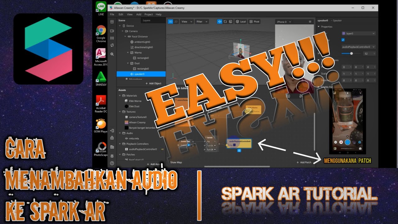 Cara Menambahkan Audio Ke Spark AR Tanpa Aplikasi Tambahan || Spark AR ...