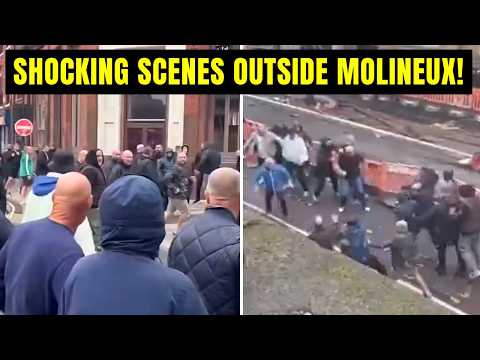 Wolves & Stoke fans CLASH before kick-off… Then this happened!