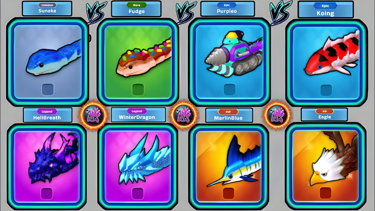 Snake Clash! All Snake Common & rare & epic & Legend &, VIP Snakes ...