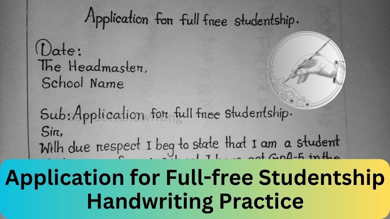 Application for a full free studentship | full free studentship ...