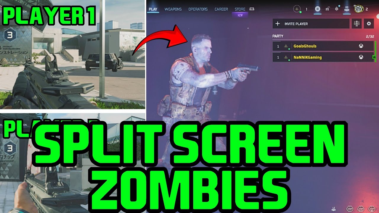 How to PLAY SPLIT SCREEN ZOMBIES on BLACK OPS 7 - YouTube