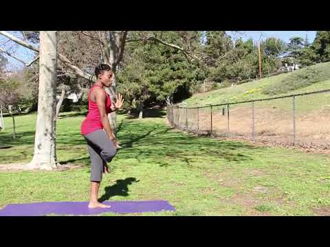 One-Legged Chair Pose - YouTube