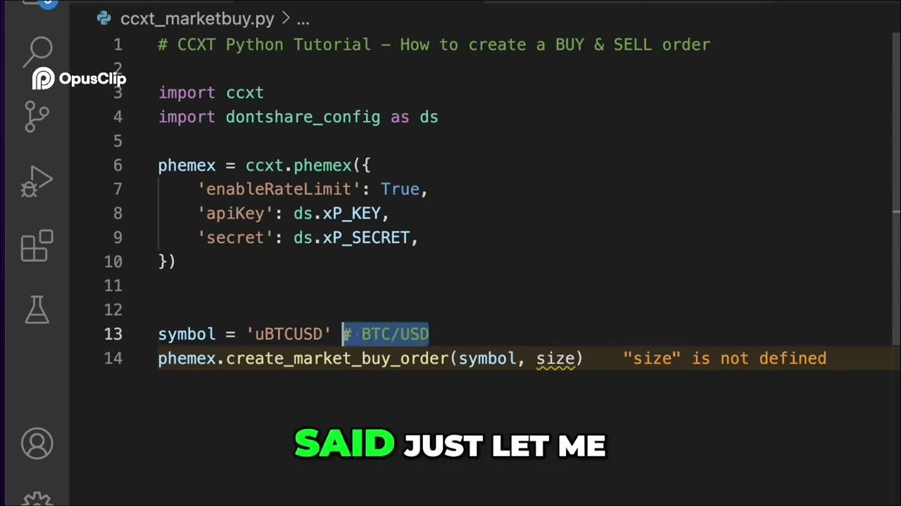 Market Orders with CCXT Complete Python Tutorial (MASTER BUY AND SELL AUTOMATION) - YouTube