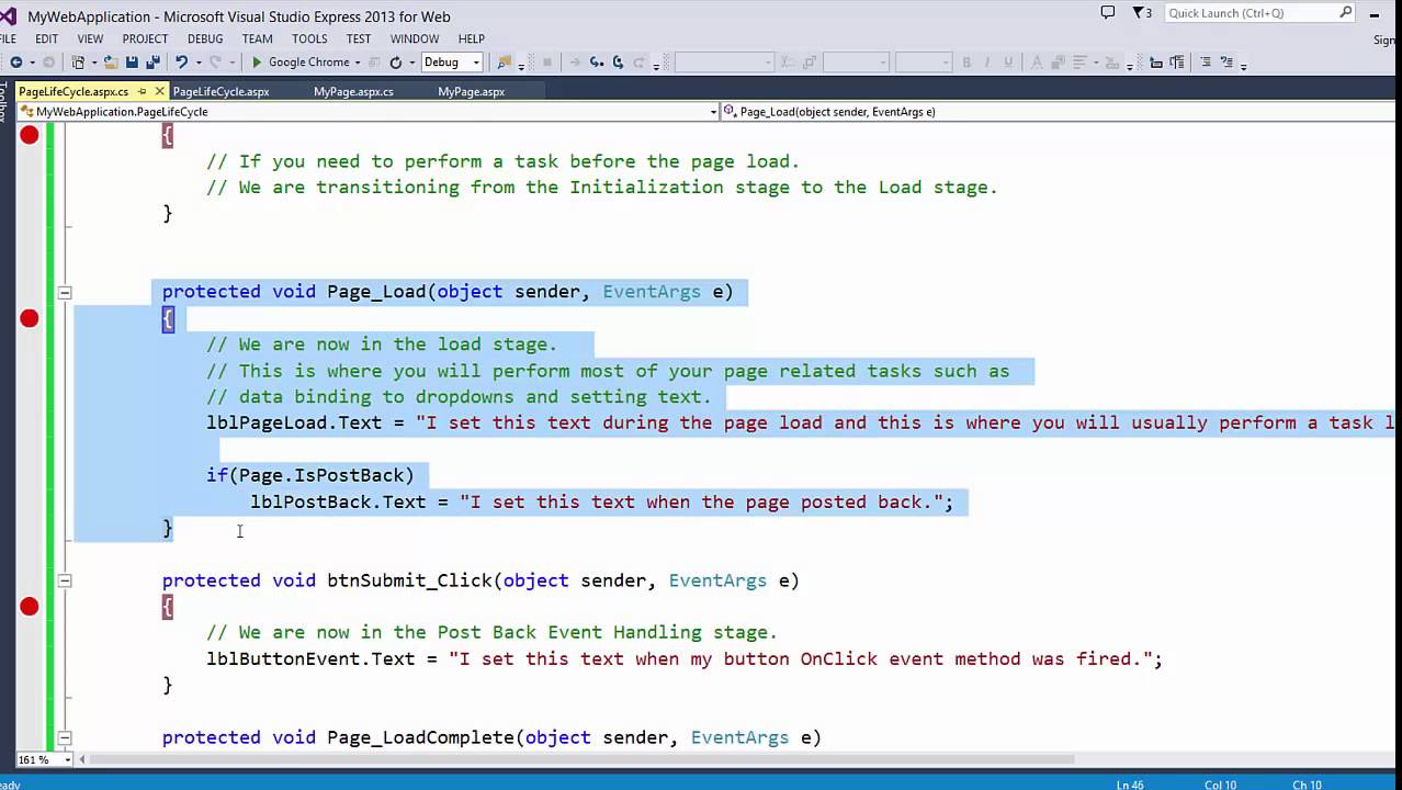 ASP.NET Web Forms Page Lifecycle - YouTube
