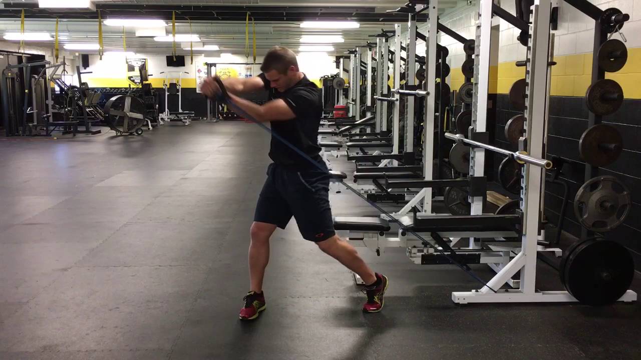 Resistance Band Horizontal Twist: Low to High - YouTube