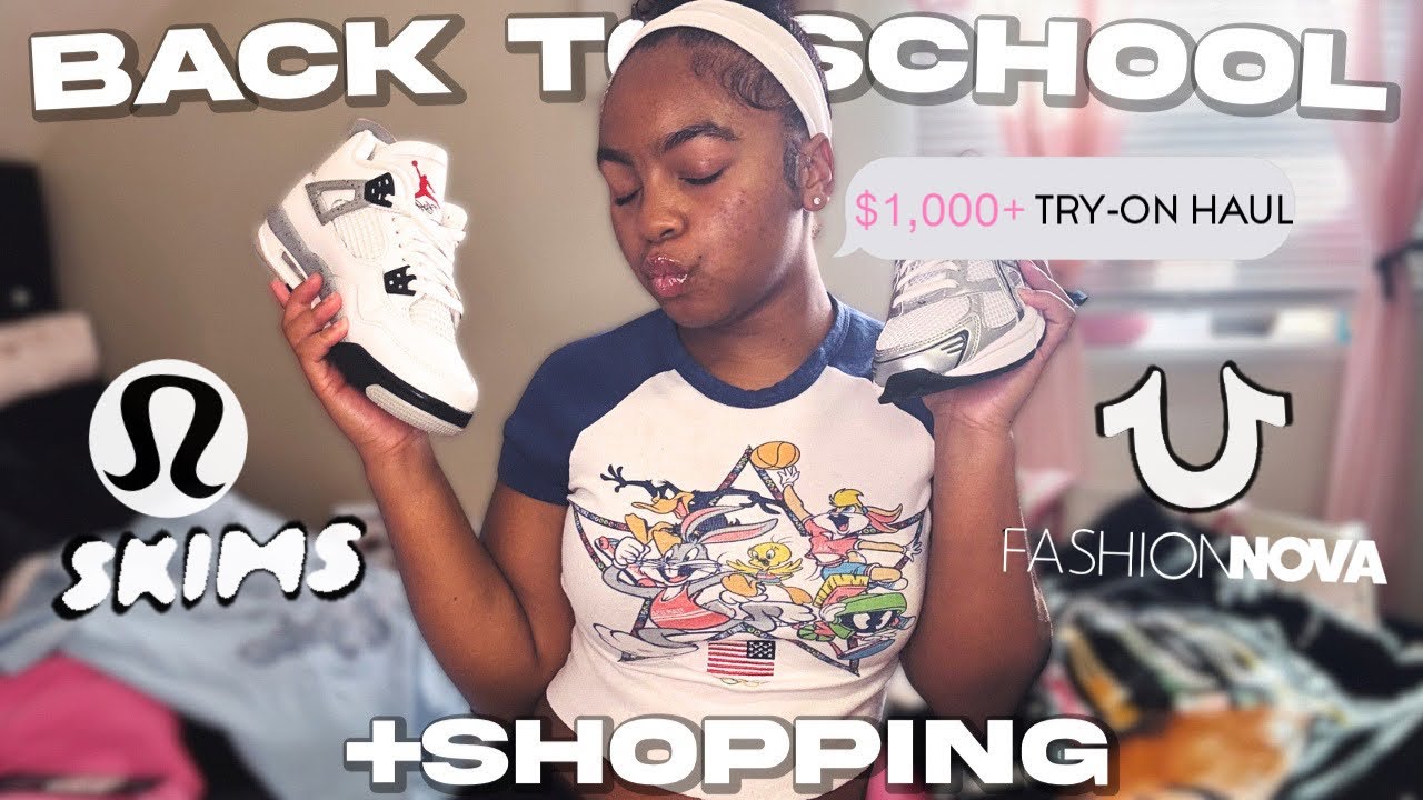 BACK TO SCHOOL CLOTHING HAUL + SHOPPING ($1000+) *tryon haul* - YouTube
