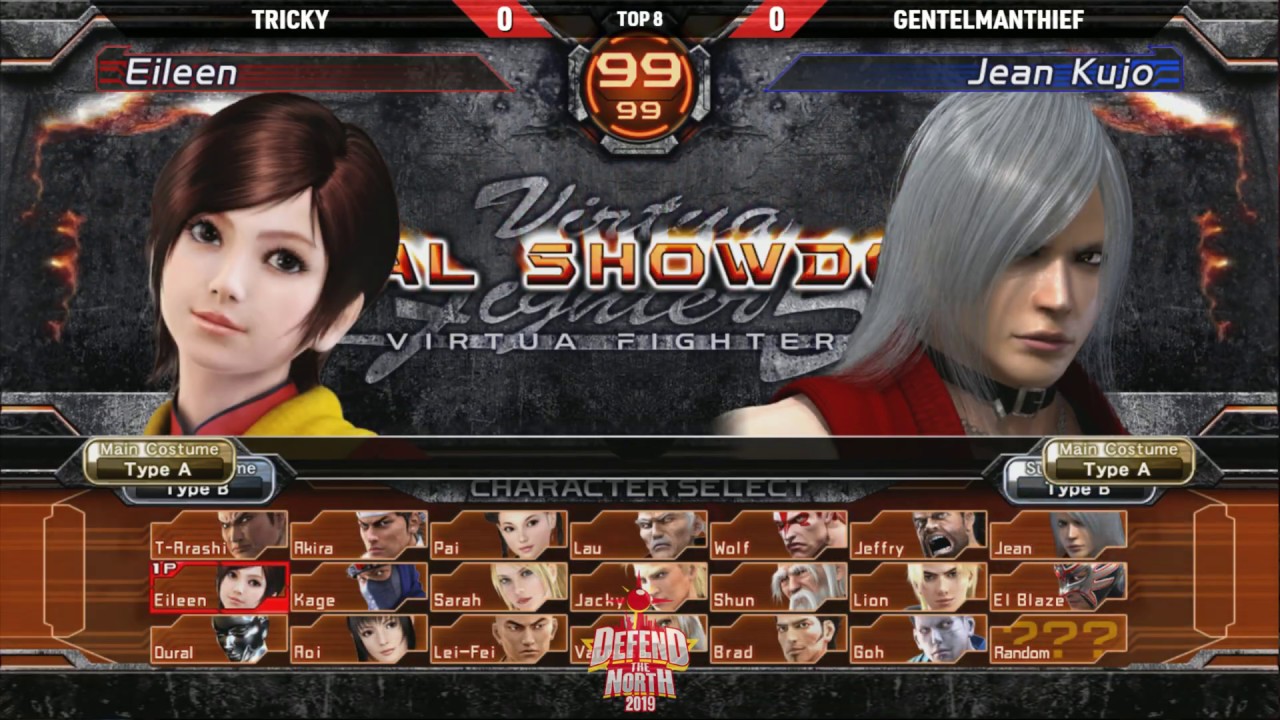 Virtua Fighter 5 TOP 8 - Tricky (Eileen) vs. GentlemanThief (Jean ...