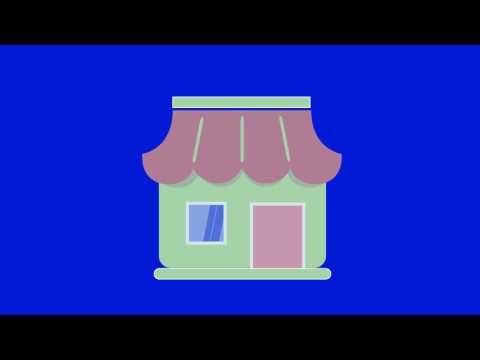 Animated Shop Blue Screen - Green Screen Footage