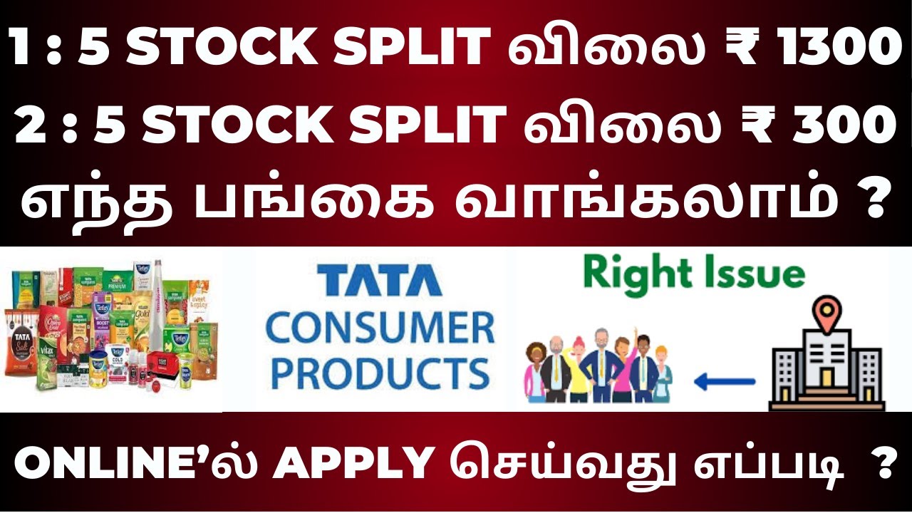 HOW TO APPLY FOR TATA CONSUMER RIGHTS ISSUE | STOCK SPLIT DR REDDY ...
