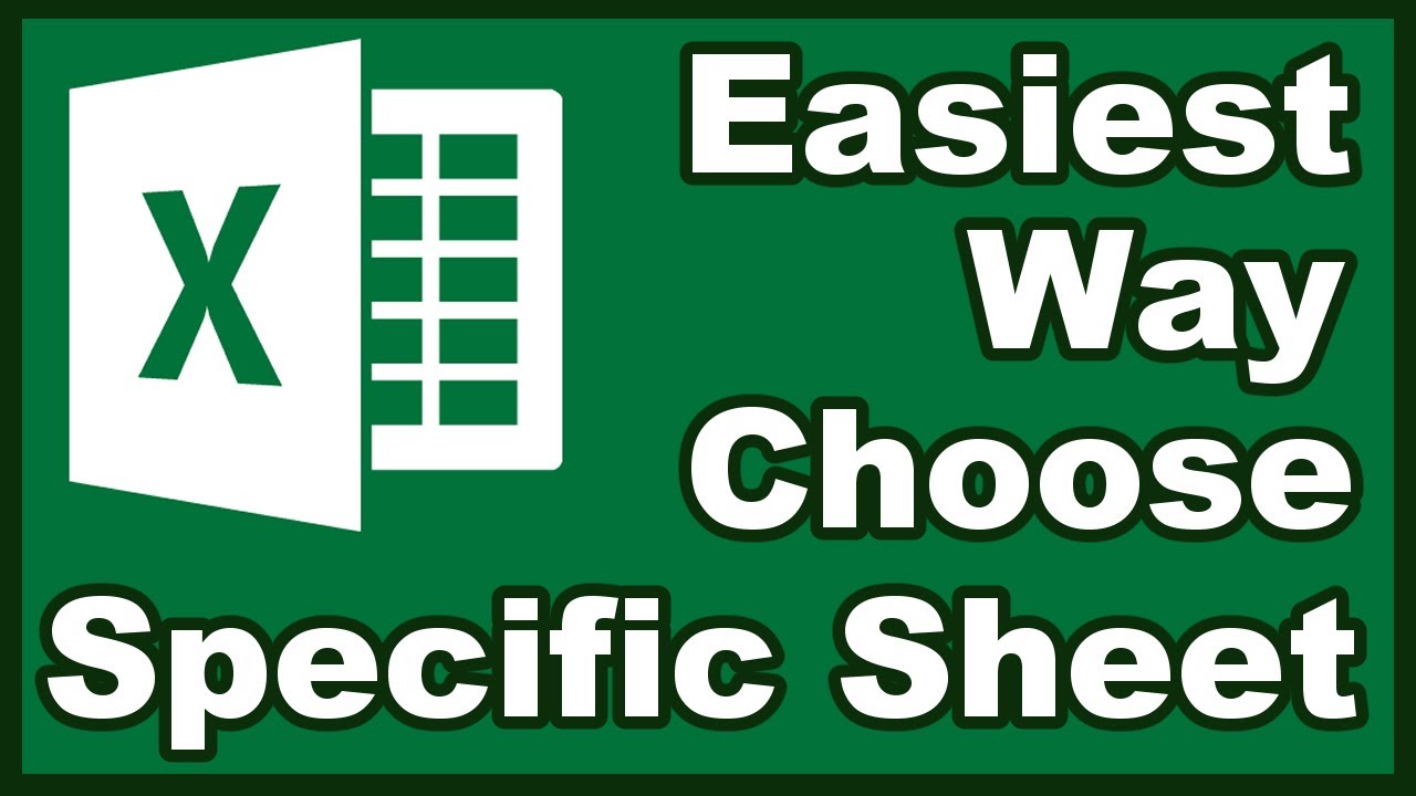 Excel Easiest Way To Select Specific Sheet In Excel YouTube Excel Easiest Way To Select Specific Sheet In Excel YouTube