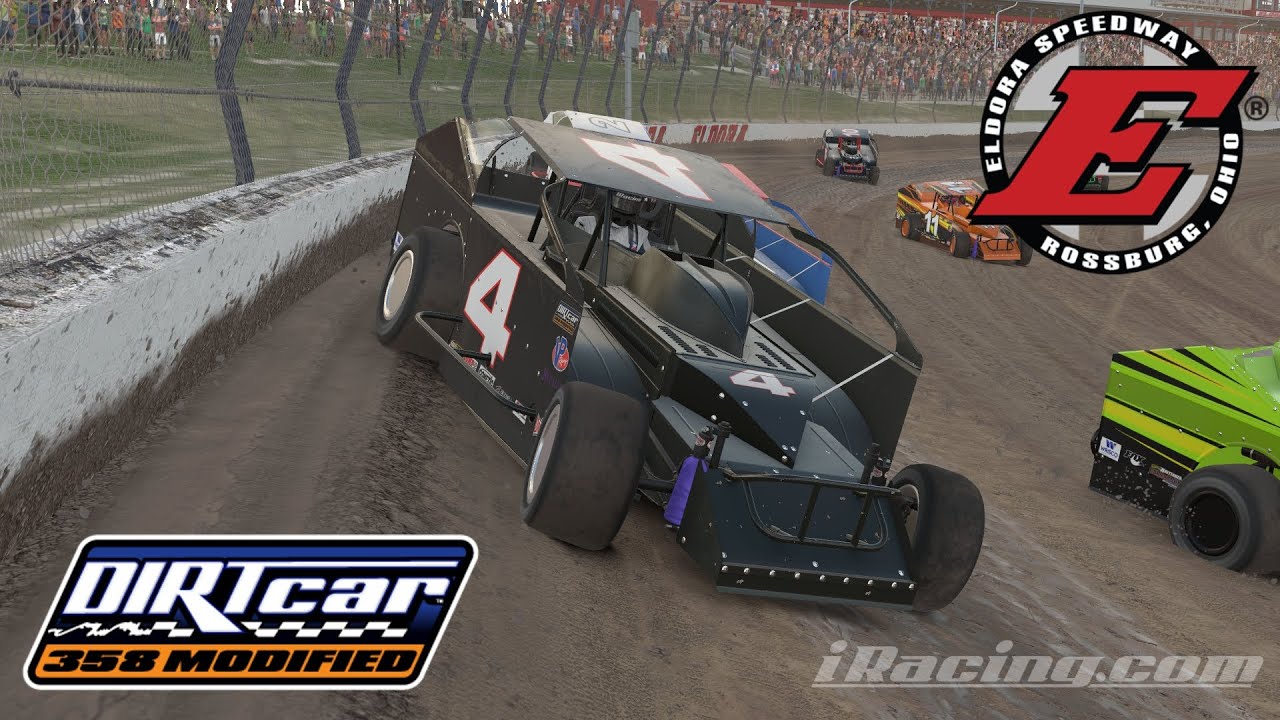 ACTION PACKED and on the WALL!!! - 358 Modified at Eldora - iRacing ...