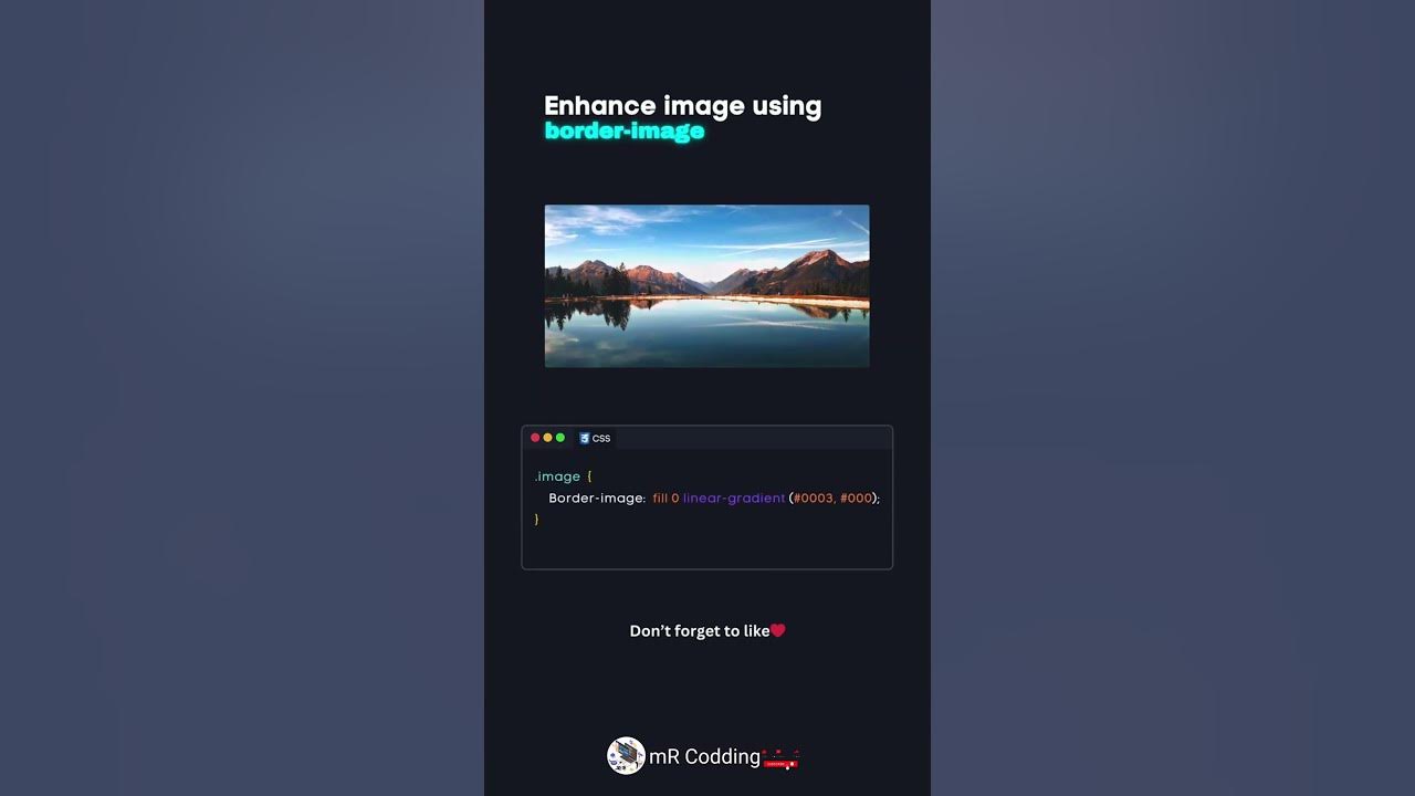 enchance image using border image #mrcodding #shorts #shortfeed - YouTube