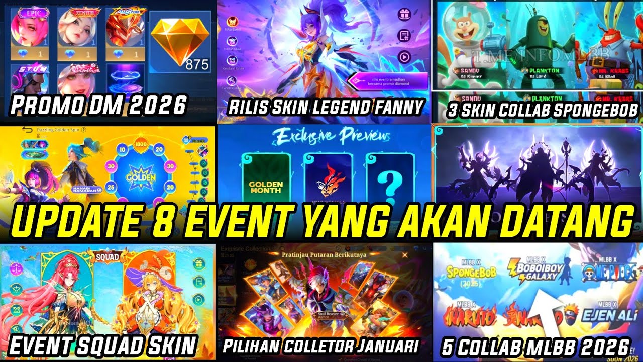 BOCORAN 8 EVENT MOBILE LEGENDS YANG AKAN DATANG 2026! EVENT PROMO ...