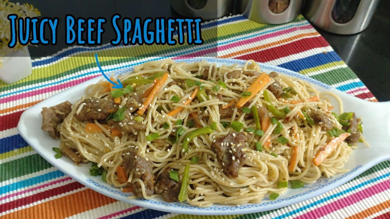 juicy Beef Spaghetti || flavourful beef spaghetti || simple, tasty and ...