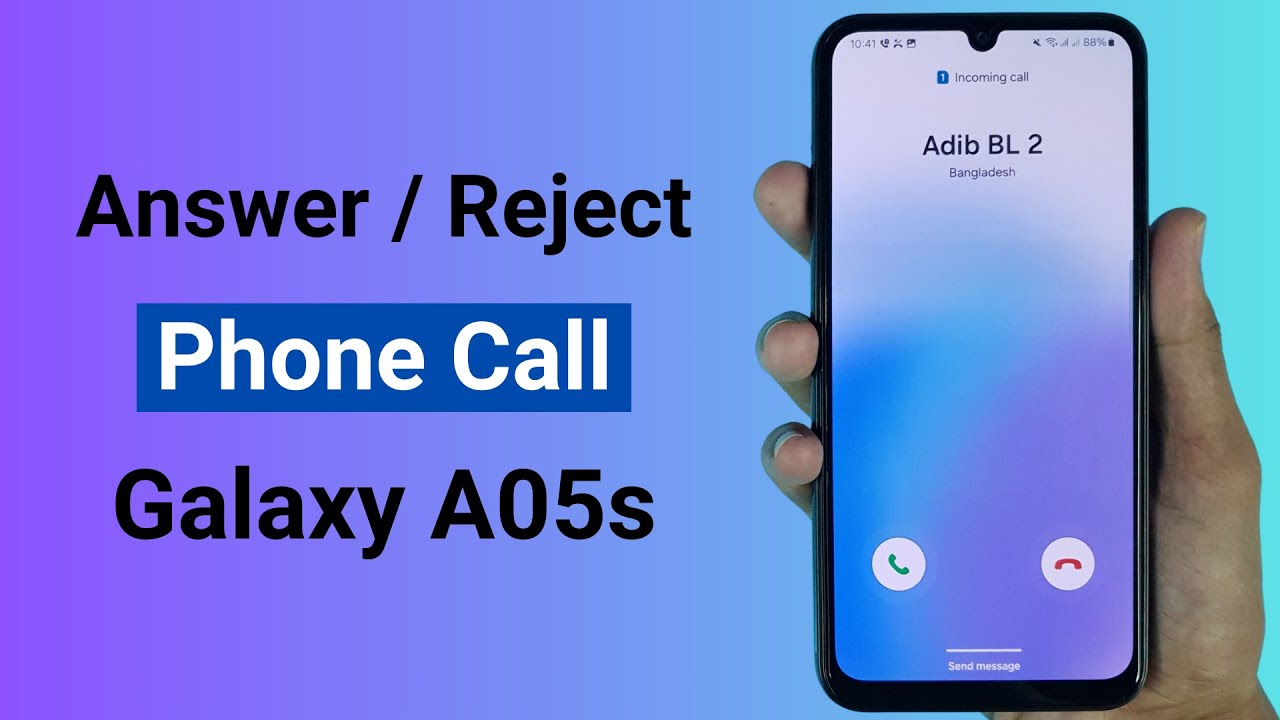 How to Answer or Reject a Phone Call in Samsung A05s - YouTube