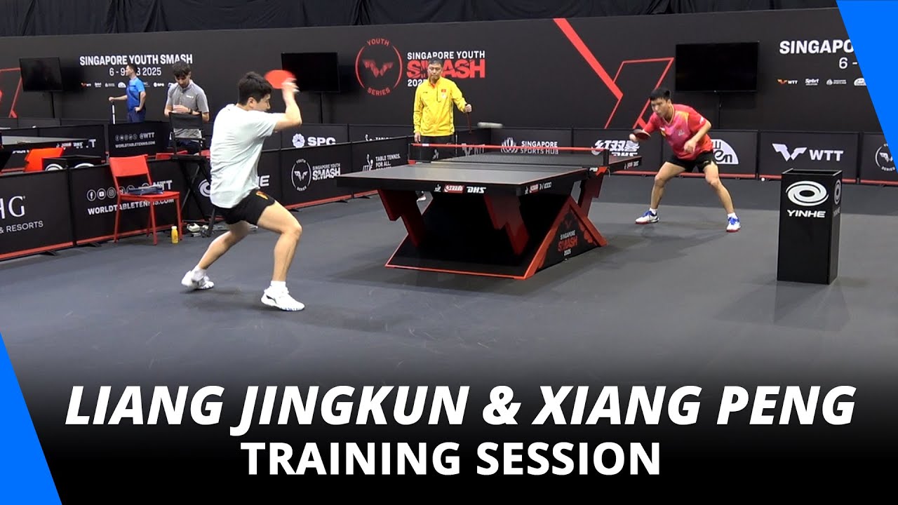 Liang Jingkun & Xiang Peng Training | Singapore Smash 2025 - YouTube