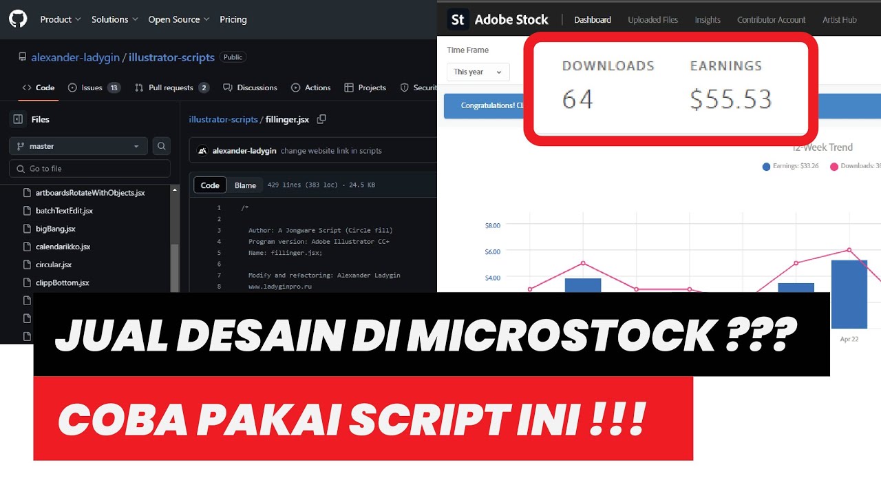 JUAL DESAIN DI MICROSTOCK ?? COBA PAKAI SCRIPT INI !! - YouTube
