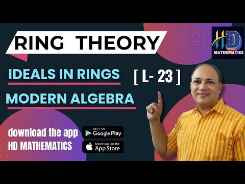 ideal in rings /L 23/ring theory modern algebra// Ra is ideal of R ...