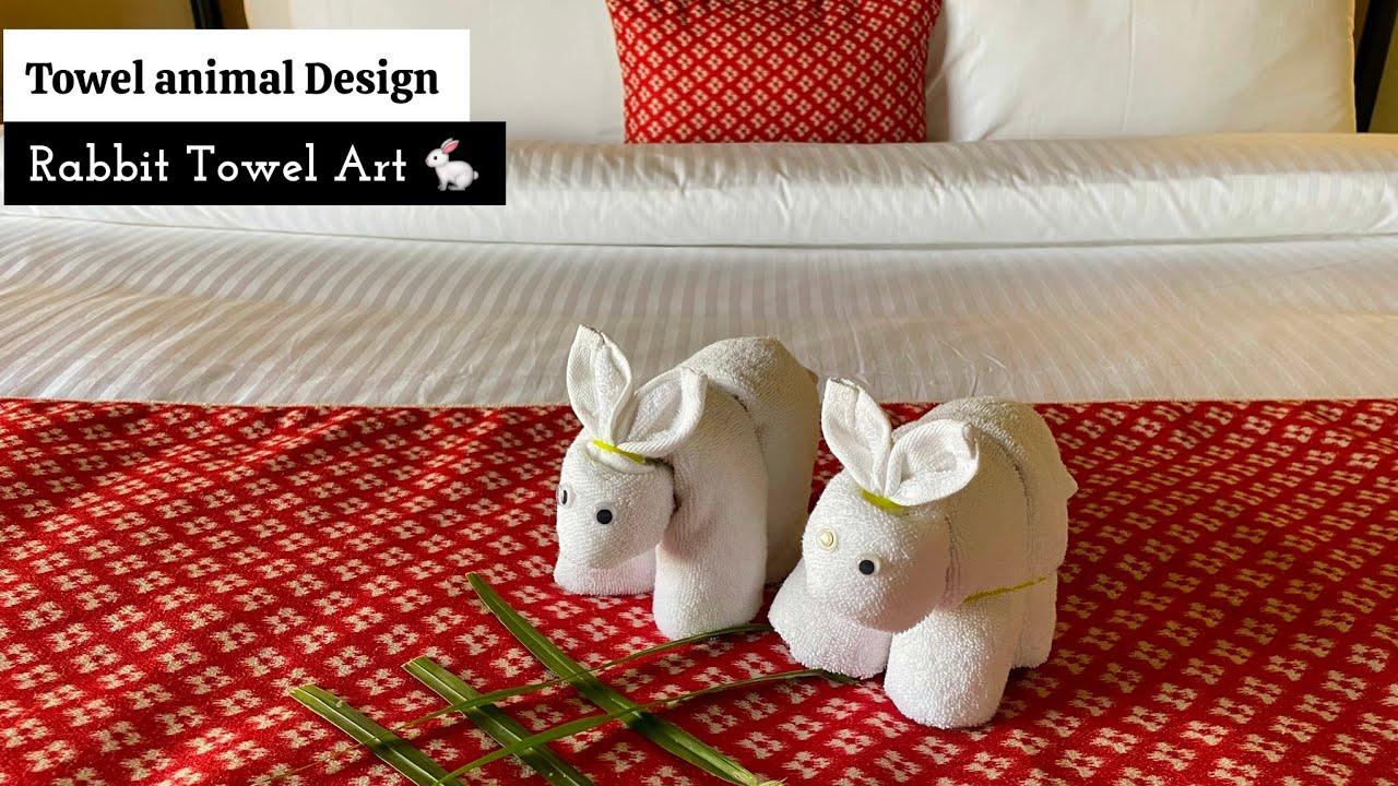 How to Fold a Rabbit Towel Animal | Easy Towel Origami Tutorial | How ...
