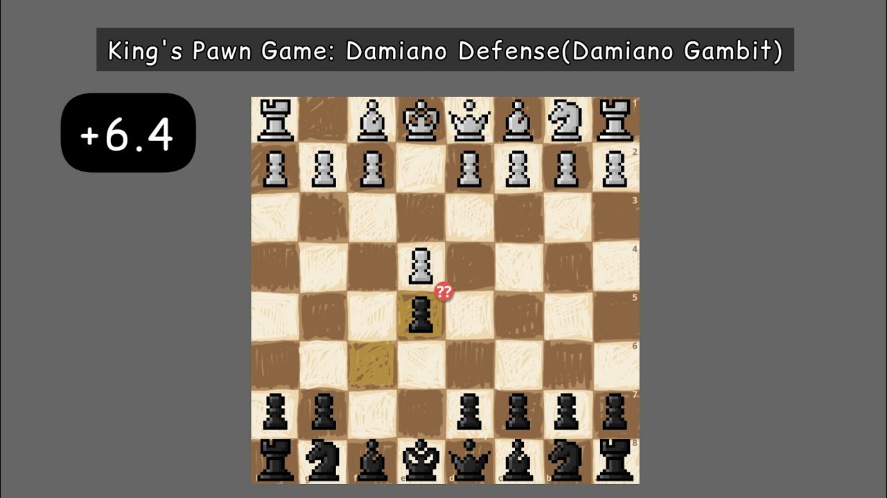 [Trash] King's Pawn Game: Damiano Defense(Damiano Gambit) - YouTube