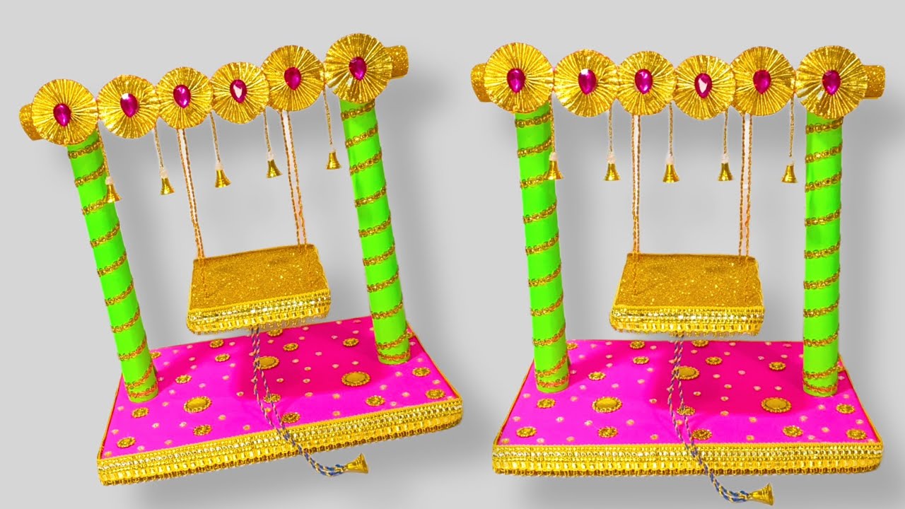 How To Make Krishna Jhula At Home | Jhula For Laddu Gopal | DIY Swing ...