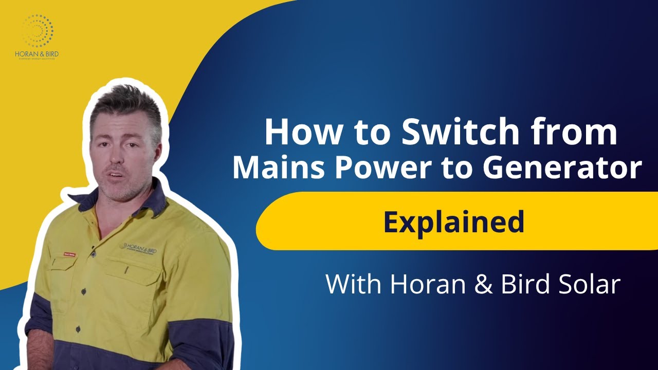 How to Switch from Mains Power to Generator - YouTube