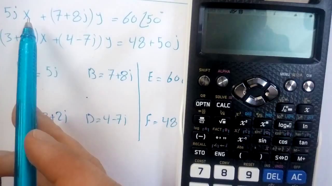 Using Calculator To Solve Complex Numbers Equations matrix Creamer s