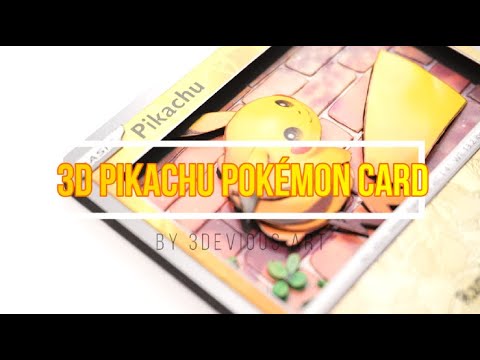 3D Pikachu made out of real Pokémon cards - YouTube