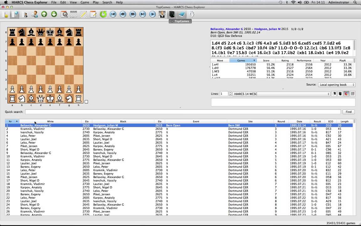 Mac Chess Explorer - Game Explorer - YouTube