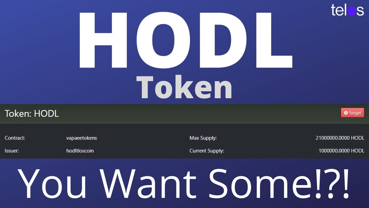HODL Token is Here! Giveaway - YouTube