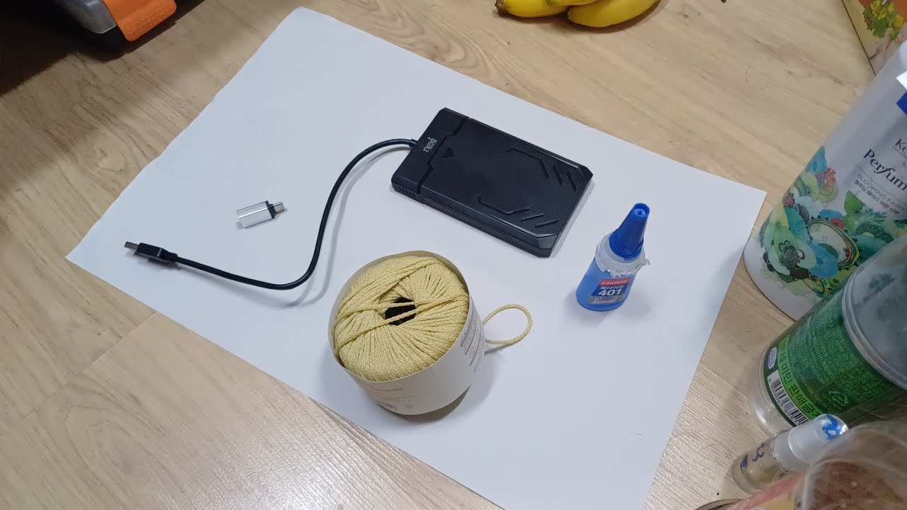 넥시 외장하드케이스에 OTG usbc 커넥터 끈으로 연결 DIY - YouTube