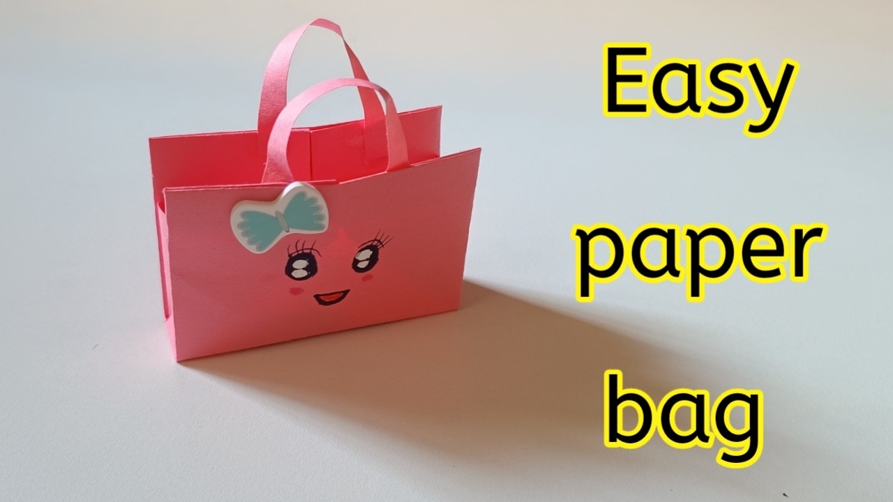 DIY paper bag|How to make paper handbag|Diy paper purse|Easy paper bag ...