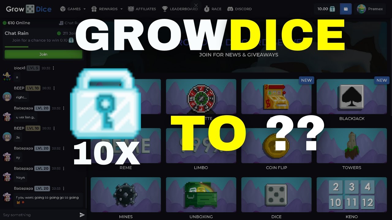 Growdice 10 DL To ?? Growtopia Casino - YouTube