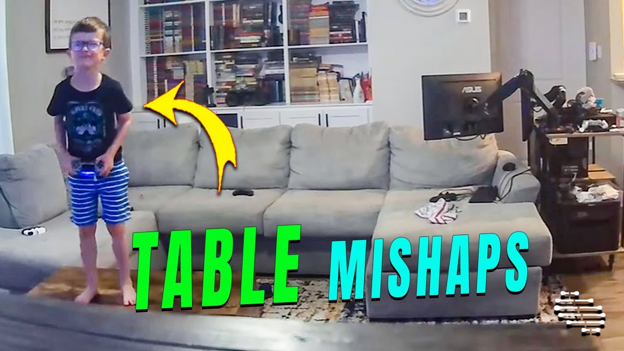 Boy Walked Straight off of Table and Fell While Playing a Game - YouTube